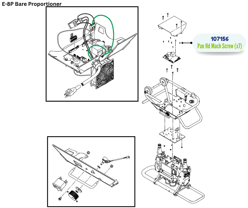 GRACO PAN HD MACH SCREW (107156) – Spray Foam Parts